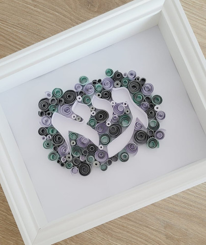 BOY | Hebrew Name with frame - Paper Quilling art | Mazal Jewelry&Gifts
