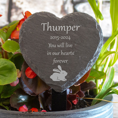 Personalised Pet Rabbit Memorial Plaque | Nana Print