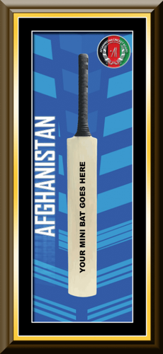 Afghanistan Cricket Team MINI size Cricket Bat Display Case | Sports ...