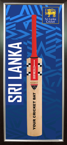 Sri Lanka Cricket Team Full size Cricket Bat Display Case | Sports Framing