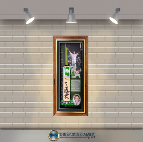 Custom Designed - Mini Cricket Bat Frame | Sports Framing