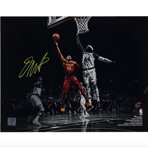 Donovan Mitchell Signed Cleveland Cavaliers 11" x 14" Spotlight Layup ...