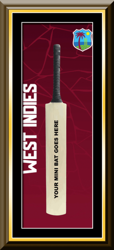 West Indies Cricket Team MINI size Cricket Bat Display Case | Sports ...