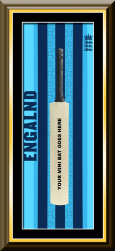 England Cricket Team MINI size Cricket Bat Display Case | Sports Framing