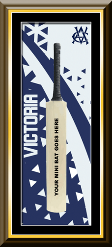 Victoria Cricket Team MINI size Cricket Bat Display Case | Sports Framing