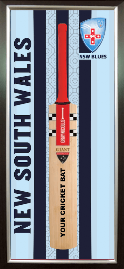 New South Wales Cricket Team Full size Cricket Bat Display Case ...