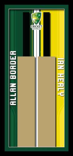 Customised Double Cricket Bat Display Case - Any Country - State or ...