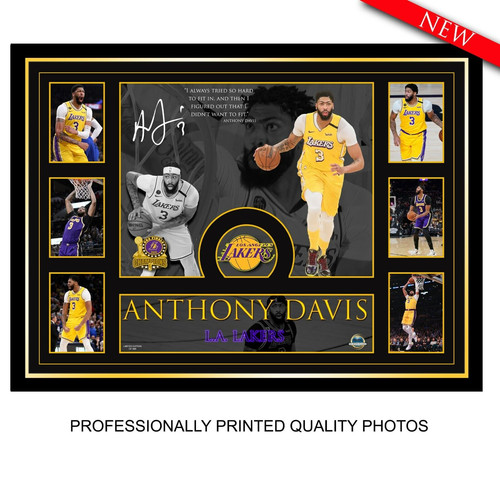 ANTHONY DAVIS - LOS ANGELES LAKERS 2020 NBA CHAMPIONS FRAMED LITHOGRAPH ...