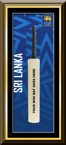 Sri Lanka Cricket Team MINI size Cricket Bat Display Case | Sports Framing