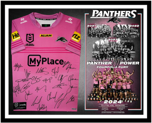 Penrith Panthers 2024 NRL Premiers Team Signed Jersey - Framed | Sports ...