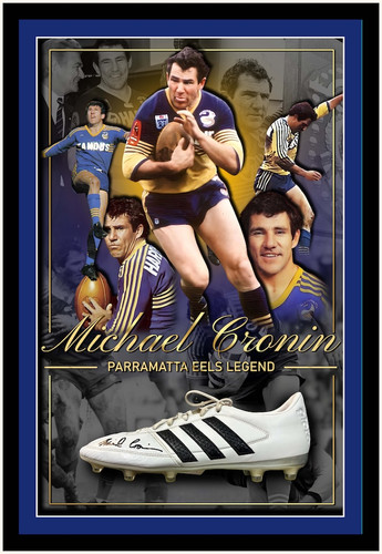 Mick Cronin Parramatta Eels Legend Signed Boot - Framed | Sports Framing