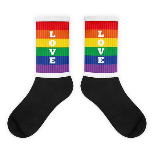 Women's LGBTQ+ Flag LOVE Rainbow Socks - 6 Colours | Rainbow Sweats