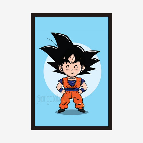 Kid Goku Artwork - DBZ Frame | Arigato Krafts