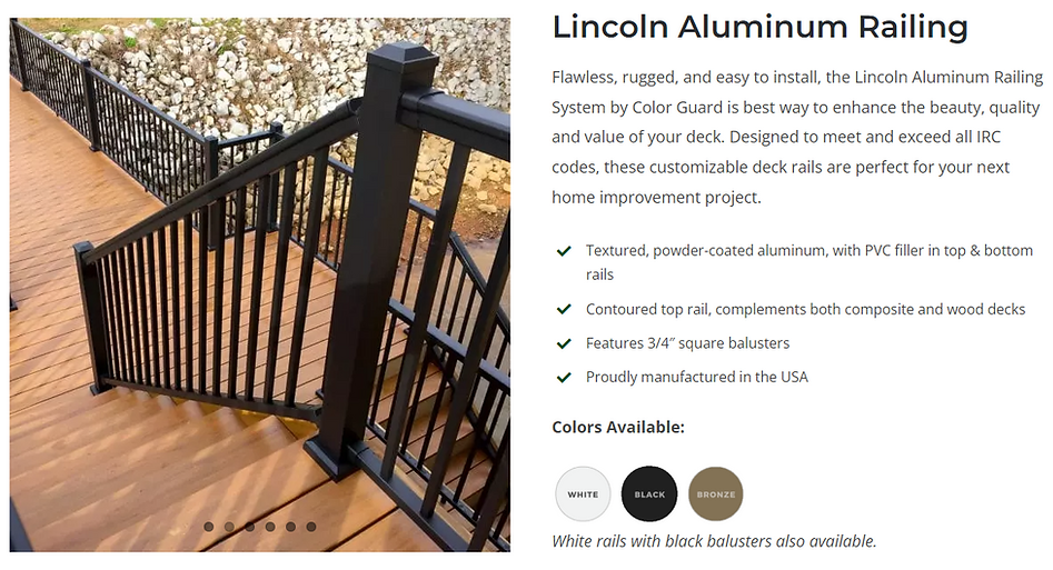 Decking and Railing ColorGurad | GeneseeReserveSupply