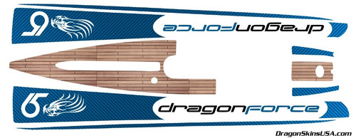 DF 65 Custom Graphics Blue Carbon Fiber #4 | DragonskinsUSA