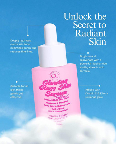 CC Glam and Beauty Glowing Glass Skin Serum 50ml | Icee's Beauty