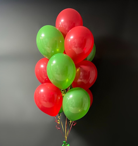 Red and Green Balloon Bouquet |Guildford|Confetti Party