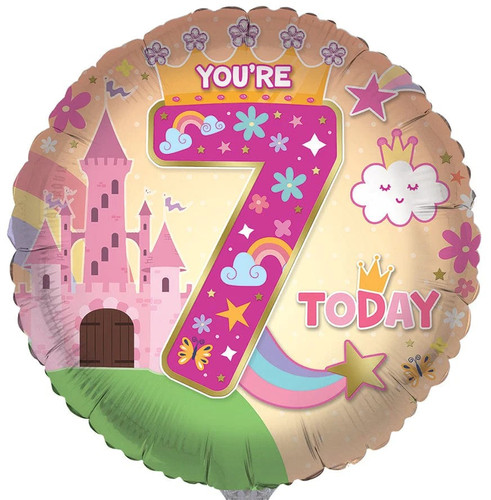 Princess 7th Birthday Balloon | Confetti Party