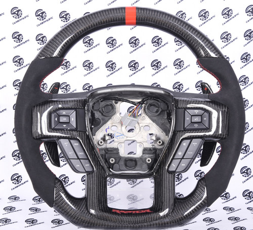 2017+ Ford Raptor Custom Carbon Fiber Steering Wheel | carbontastic