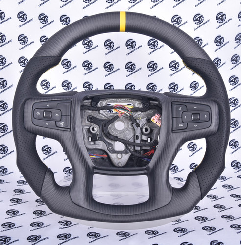 2019+ Chevy Silverado ZR2 Custom Carbon Fiber Steering Wheel with ...