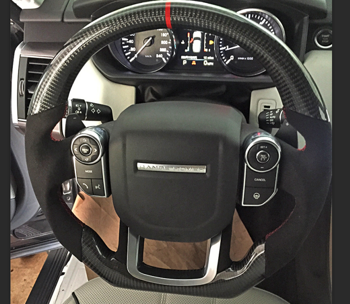 2013+Range Rover Sport Custom Carbon Fiber Steering Wheel (Paddle ...