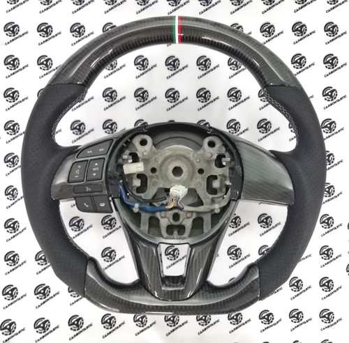 2014+ Mazda 3/6 Custom Carbon Fiber Steering Wheel | carbontastic