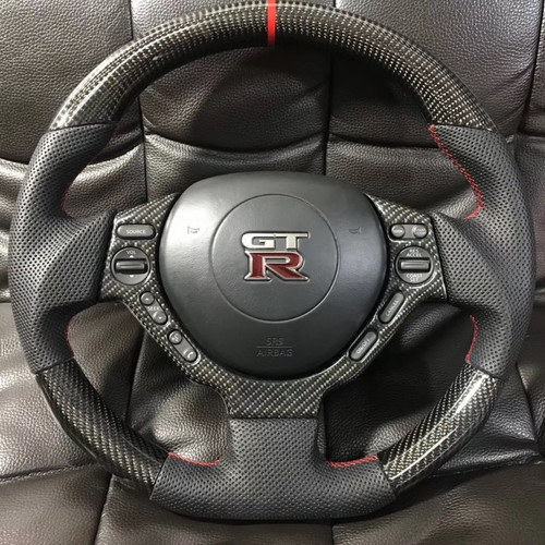 R35 GTR Custom Carbon Fiber Steering Style 2 | carbontastic