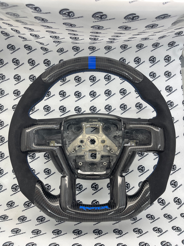 2017+ Ford Raptor Custom Carbon Fiber Steering Wheel Style 3 | carbontastic
