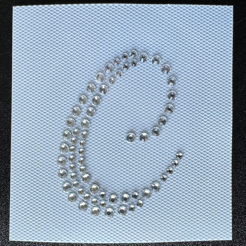 C in Clear Crystal Script | Uniquely Crafts, LLC