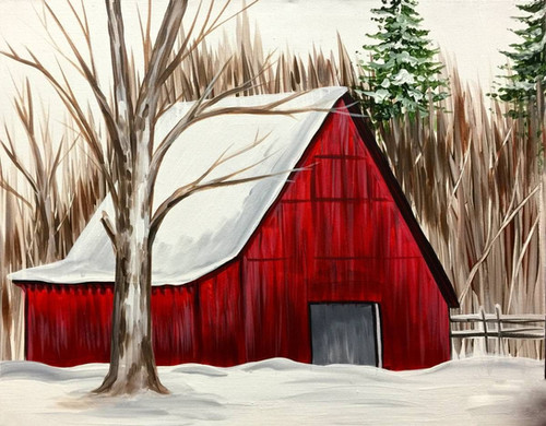Winter Barn Scene | Uniquely Crafts, LLC