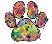 Vibrant Paw Print | Uniquely Crafts, LLC