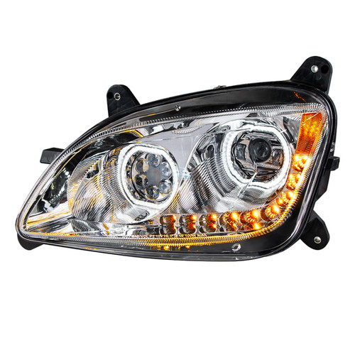 United Pacific 35745 Chrome 10 LED Headlight For Peterbilt 587 (2010 ...