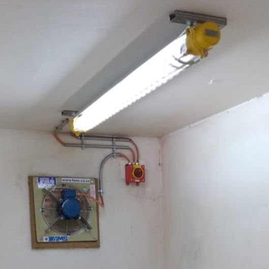 Liquid Flammable Room brought up to Fire-safety standards.