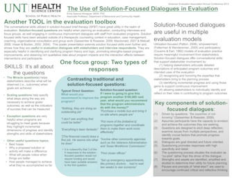 Solution-focused Dialogues | Outcome Mapping