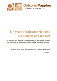 Ten years of Outcome Mapping adaptations and support | Outcome Mapping