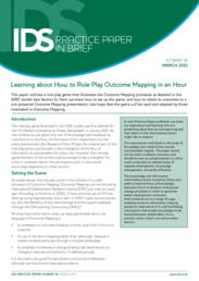 Learning about How to Role Play Outcome Mapping in an Hour | Outcome ...