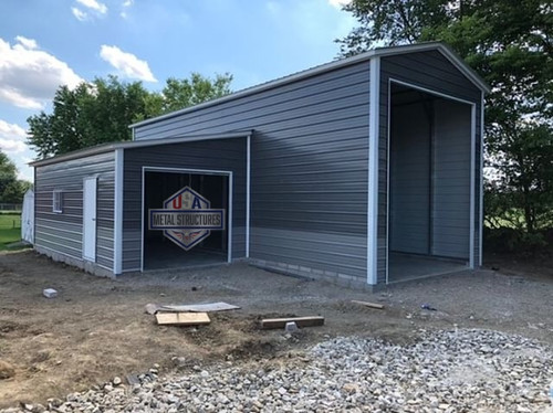 Custom High-Tech Two-Tone 18x45 Metal Building | USA Metal Structures