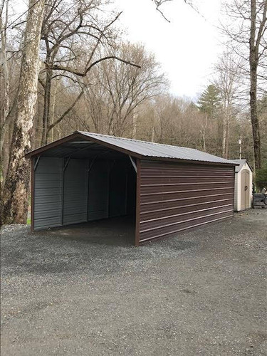 Custom 3-Sided Carport | USA Metal Structures