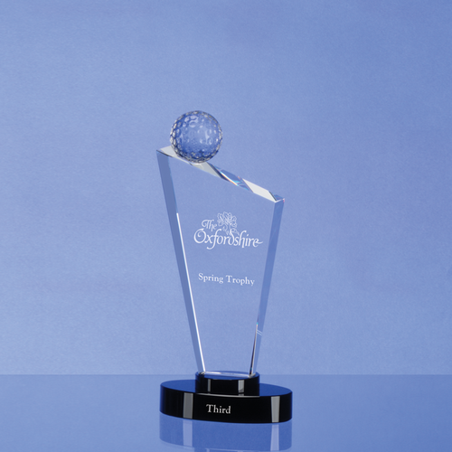 Small Crystal Golf Trophy | Burridge London