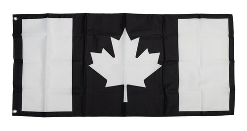 Reverse Canadian Black/White Flag | wwasd