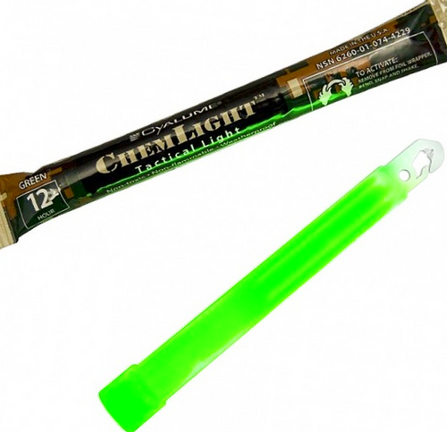Cyalume ChemLight Tactical Light Green-12 Hours | wwasd