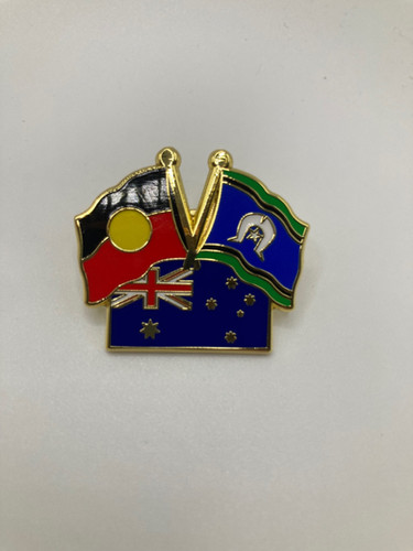 Aboriginal , Australian and Torres Strait Islander Tri Flag pin | KaToBi