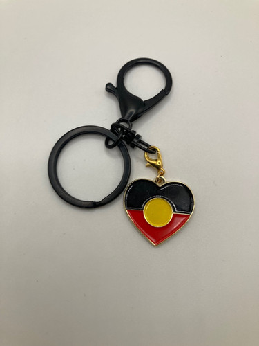 Aboriginal Heart Flag Keyring / Bag Tag | KaToBi