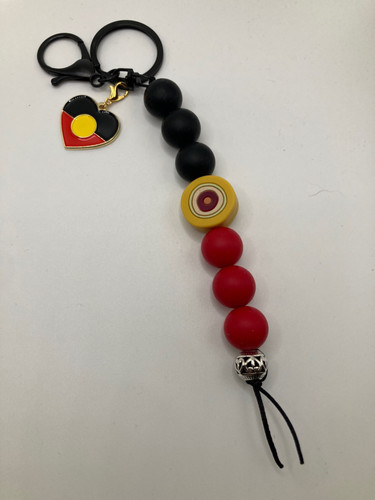 Aboriginal Keyring “ Campfire Gathering ” | KaToBi