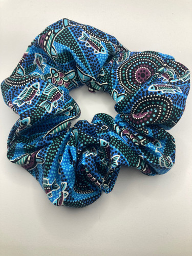 Aboriginal Scrunchies “ Blue Baanbaan” 🖤 | KaToBi