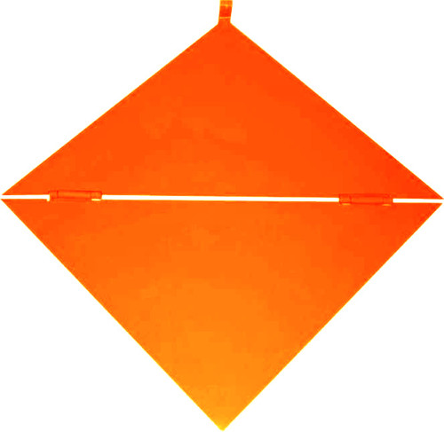 Orange warning diamond foldable | hazchem-2015