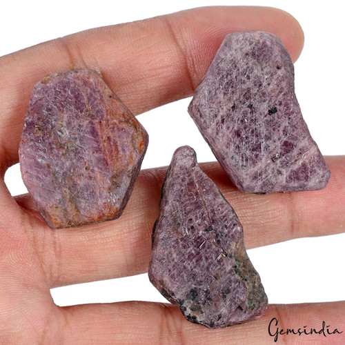 300 Ct Natural Pink Red Corundum Raw Ruby Crystal Rough Untreated ...