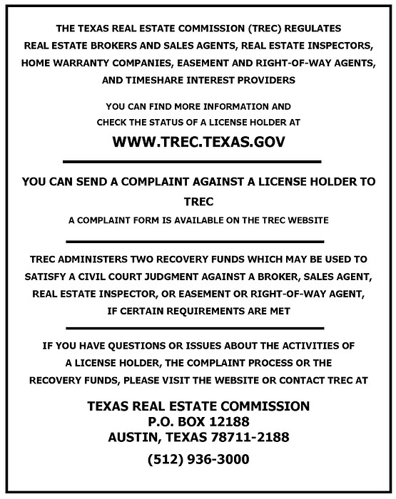 TREC Consumer Protection Notice | Lagos Retail Group