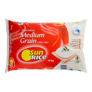 Sunwhite Calrose Medium Grain Rice 10kg | WeCart