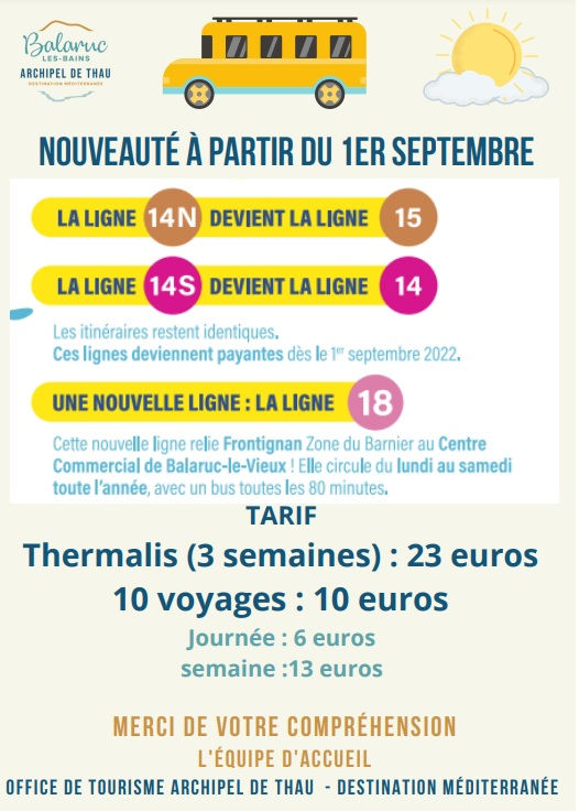 Changements sur les lignes de Bus